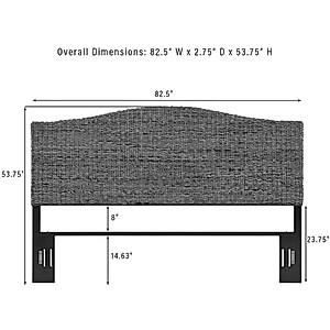 Crosley Furniture Serena Handwoven Natural Fiber Rattan Bed Headboard, Banana Leaf, King