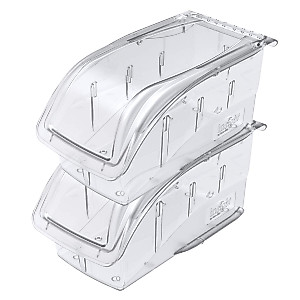 Akro-Mils 305B2 Lid for Insight Ultra-Clear Hanging and Stacking Plastic Storage Bins, Clear, (12-Pack)