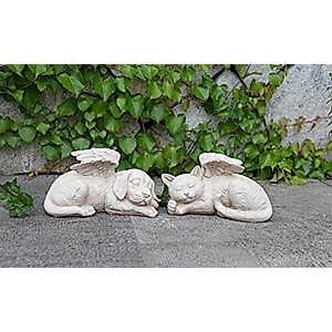 Napco 11144 Sleeping Angel Dog with Wings Garden Statue, 9.75 x 5