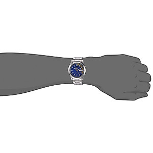 SEIKO SNKK27 Automatic Watch for Men 5-7S Collection - Blue Dial with Contrast, Day/Date Calendar, Luminous Hands, Stainless Steel Case & Bracelet