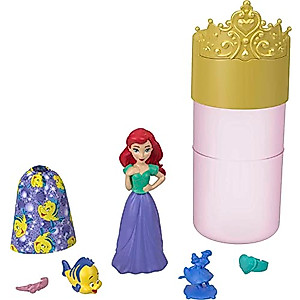 Mattel Disney Princess Small Doll Royal Color Reveal with 6 Surprises Including 1 Character Figure and 4 Accessories (Dolls May Vary)