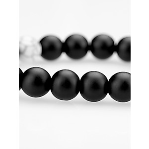 BBTO Howlite Bracelet for Couples Black Matte Agate Bracelet Distance Bracelet Energy Beads Bracelet