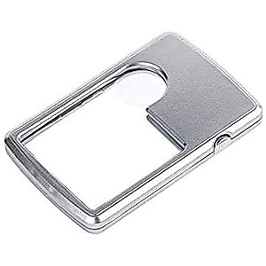 3X 6X Magnifying Glass Handheld Ultra-Thin Pocket Magnifier with LED Light for Jewelry, Coins, Vision Problem People
