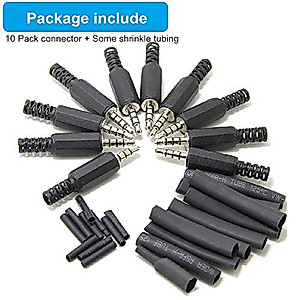 Ancable 10-Pack Headphone Headset Replacement Connector TRRS Male Plug 4 Pole 1/8" 3.5mm Solder Type DIY Audio Cable Connector