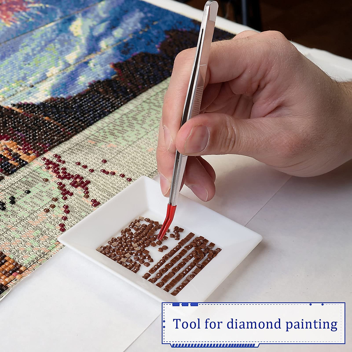 Honoson 4 Pieces Tweezers with Rubber Tips Tweezers Rubber PVC Silicone Coated Non Marring Flat Tip Bent Tip Tweezers Tipped Tweezers for Lab Industrial Jewelry Craft Coin Stamp Tweezer Tongs