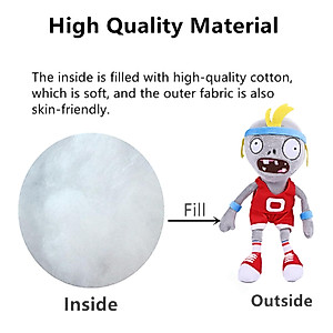 JHESAO 3 PCS Plants and Zombies Plush Toy Zombies Sets Football, Sport Plushies 1 2 Stuffed Soft Pirate Doll, Guitar PVZ Plushies Figure Doll New