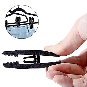 10 Pack Velvet Hangers Clips, Flocking Hanger Clips Clothespins Velvet Clips for Skirt Hanger Pants Hanger Suit Velvet Hangers, Strong Hangers Clip