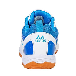 KAYMOAH Womens Mens Lightweight Indoor Court Shoes Tennis Shoes for Pickleball, Badminton, Table Tennis, Volleyball (05 White, 43)