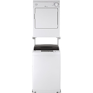 GE DSKP333ECWW Spacemaker 24" Portable Electric Dryer with 3.6 Cubic. Ft. Capacity