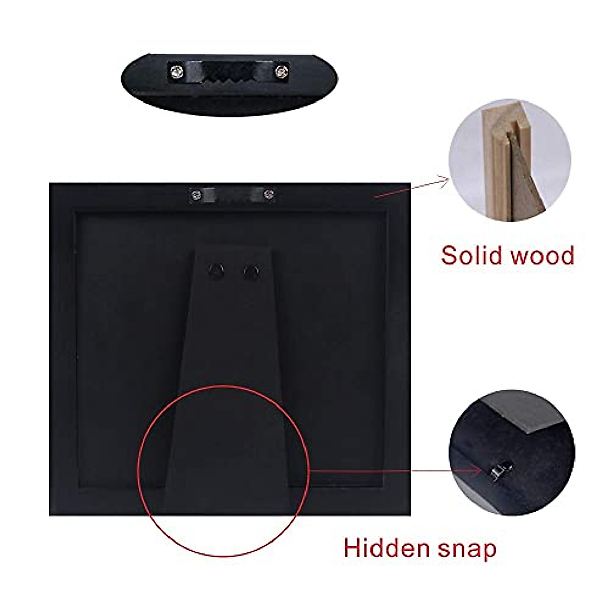 RUIAN Baby Sonogram Photo Frame, The First Ultrasound Picture Frame Love at First Sight Sonogram Frame, An Idea Gift for Expecting Parents in Baby Shower Gender Reveal Party Baby Nursery Decor (Black)