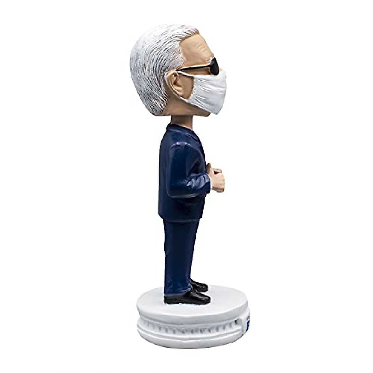 Political Satire Biden Bobblehead - Joe Biden Merchandise 2020 with Face Cover & Aviators - Funny Custom Bobblehead Joe Biden Gifts for Liberals, Democrats - Handmade Biden Decorations - 7.5" Tall