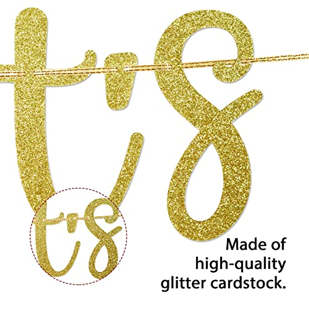 Let's Party Dolls Banner, Bridal Shower, Girls Night, Bachelorette Party Decorations (Glitter Gold)