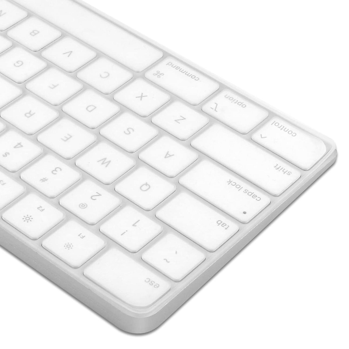 ProElife Ultra Thin Silicone Keyboard Cover Skin for 2022 Mac Studio & 2021 Apple iMac 24'' M1 Chip Magic Keyboard 2 with Numeric Keypad Touch ID A2520 Accessory U.S Enter Soft Protector, Transparent