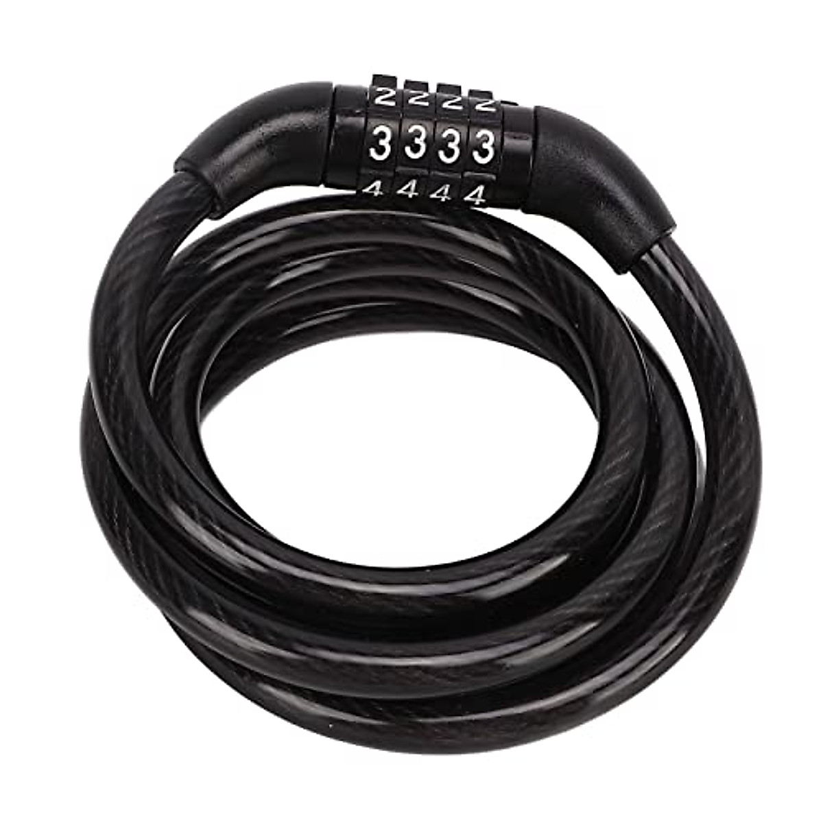 Bike Cable Lock, Manganese Steel Scratch Proof Drill Resistant Anti Theft Chain Lock Combination Not Changeable Password for Scooters