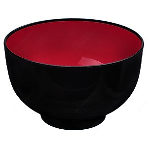 M.V. Trading Japanese MK308V Japanese Ramen Noodle Soup Bowl, Black and Red, 38-Ounces, 6.25 Inches Wide x 3.75 inches Deep