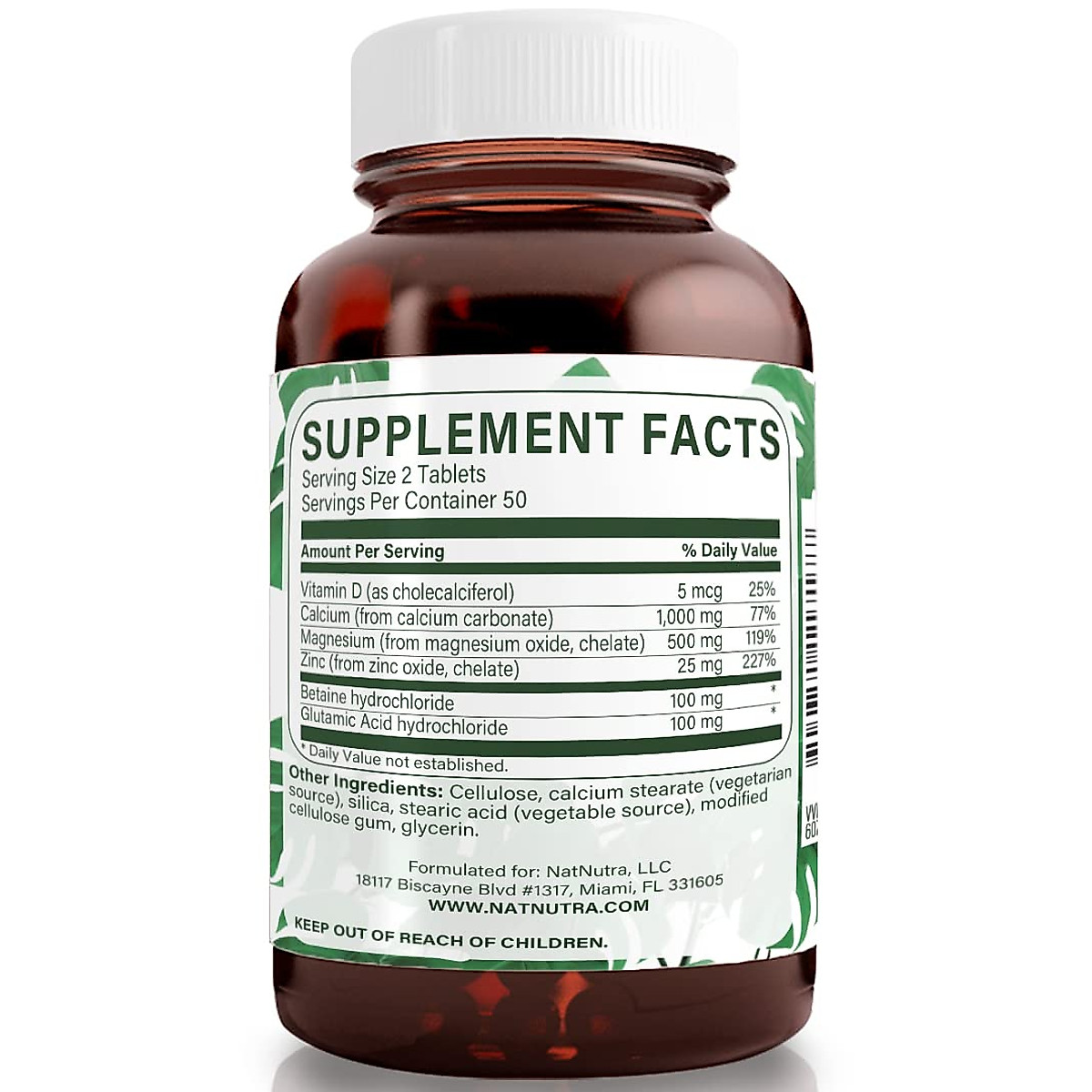 Natural Nutra Calcium Magnesium Zinc (Cal-Mag Zinc) Supplement with Vitamin D3 for Bone Strength, Helps Improve Digestion, Health Gluten Free and Sugar Free, Essential Mineral Complex (100 Count)