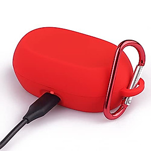 Silicone Case Cover for Jabra Elite 7 Pro/Elite 7 Active True Wireless Earbuds, Anti-Scratch Jabra Elite 7 Pro Case Replacement with Keychain(Yellow)