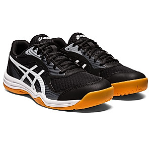 ASICS Men's UPCOURT 5 Volleyball Shoes, 12, BLACK/WHITE