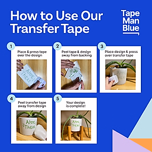 6" x 100' Roll of Paper Transfer Tape for Vinyl, Made in America, Premium-Grade Transfer Paper for Vinyl with Layflat Adhesive for Cricut Vinyl Crafts, Decals, and Letters