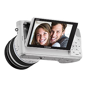 Samsung NX300M 20.3MP CMOS Smart WiFi & NFC Mirrorless Digital Camera with 18-55mm Lens and 3.3" AMOLED Touch Screen (White)