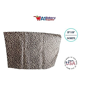 Leopard Tissue Paper 20" x 30" Size 24 Sheets Package HIGH Quality Paper Made in USA