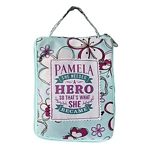 Fab Girl Foldable Tote Bags – Eco-Friendly Shoulder Tote – Reusable Tote Bag or Mom Bag – Multifunctional Utility Tote – Ideal Gift Tote Bag - Pamela - Became A Hero Multicolored Tote Bag, 16x15”