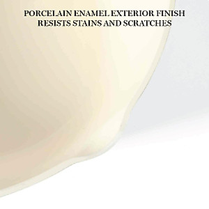 Martha Stewart Heathland Premium Nonstick PFA Free Ceramic Interior 10-Piece Tapered Aluminum Cookware Set - Linen White