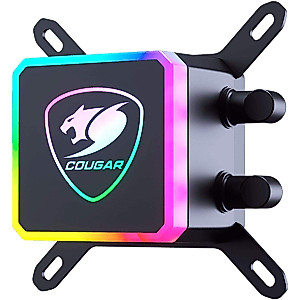 Cougar Aqua High-Performance CPU Liquid Cooler with Vibrant and Dazzling RGB LED Pump Head and a Remote Controller (Aqua 120) (3MAQU120.0001)