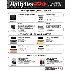 BaBylissPRO Barberology Hair Trimmer For Men FX787S SILVERFX Professional Outlining Trimmer & Electric Razor