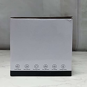 Cat Water Fountain, 84 fl oz/2.5L Ultra-Quiet Pet Water Fountain for Cats Inside with LED Light, Activated Carbon Filter, Cat Fountain Water Bowl, for Cats, Dogs, Multiple Pets