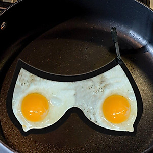 3 Pcs Funny Egg Ring for Frying Eggs, Stainless Steel Non-Stick Egg Fryer Mold Cooker Circles for Cooking, Egg Poacher Kitchen Gadgets, Egg Shaper Pancake Mold, Naughty Gag Gifts Adult Men Women