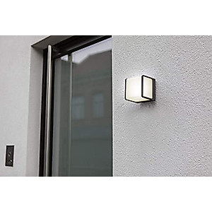 LUTEC 2 Packs TELIN LED Sconces Wall Lighting Indoor Outdoor Wall Light 14.5W Warm White 3000K 1000Lumen with Opal PC Diffuser for Porch, Garage, Garden, Entryway