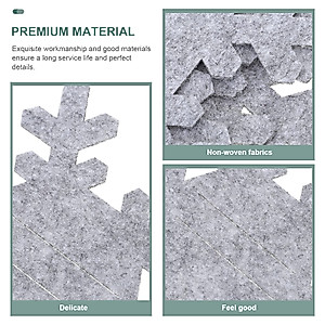 Zerodeko 8pcs Christmas Snowflake Cutlery Holder Christmas Tableware Holders Silverware Pocket Cutlery Organizers Felt Xmas Knife Fork Flatware Bags Christmas Party Dinner Table Supplies Gray