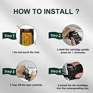 Remandom 63XL Ink Cartridges Black and Color Replacement for HP 63 63xl Ink Compatible with HP Officejet 3830 4650 5255 5258 4655 Envy 4520 4512 Deskjet 1112 2132 3630 Printer