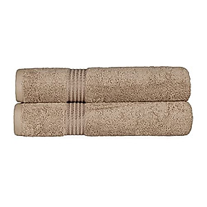 SUPERIOR Egyptian Cotton 2-Piece Bath Sheet Towel Set, Oversized Body Towels for Adults and Kids, Large Towel for Bath, Shower, Guest Bathroom, Spa, Gym, Resort, Essentials, Airbnb, Taupe