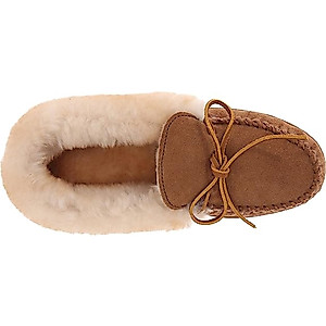 Minnetonka Women's Alpine Sheepskin Slippers, Golden Tan, 8