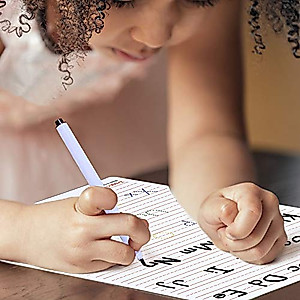 Handwriting Practice Letter Tracing for Kids: Board for Cursive & Printing Style with Dry Erase Marker for Preschooler - Reusable Wipe Clean ABC Alphabet Learn to Write, 8.3 x 11 Inches