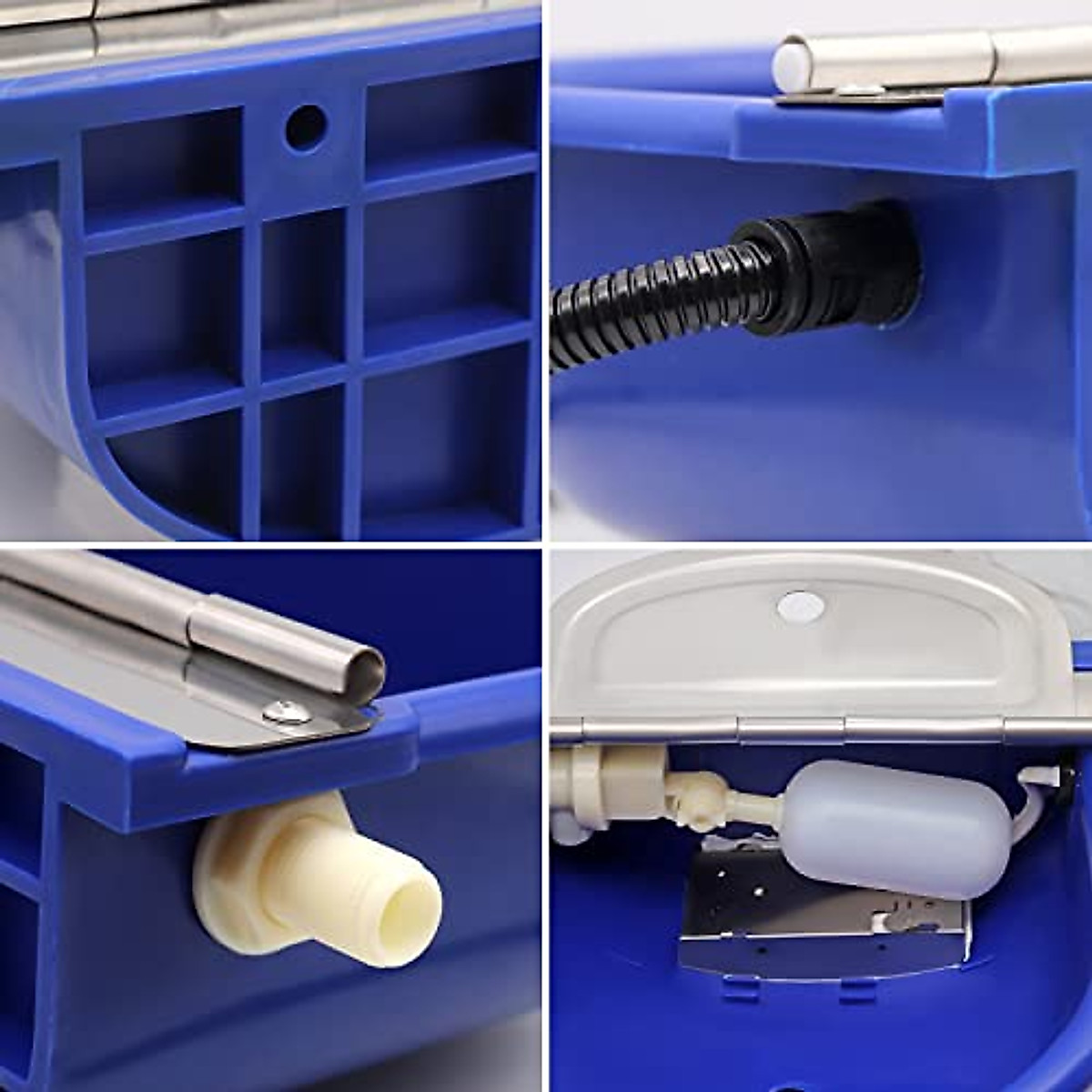 Automatic Livestock Waterer Heated Horse Water Bowl Automatic Cattle Cow Heated Water Bowl Dog Horse Cattle Drinking Bowl Constant Temperature Dispenser with Float Control