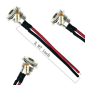 Lsgoodcare 10Pack 5.5 x 2.1 MM 10A DC Power Jack Socket Dc-099 30V Threaded Female Mount Connector Adapter with 3.94Ich 18Awg Cable