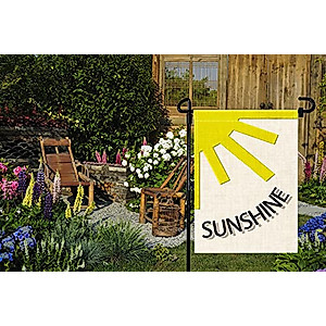 Summer Garden Flags, 18" X 12" Linen Double-sided Printing Summer Sunflowers Courtyard Decoration Flag, Small Garden Flag is Suitable for Outdoor Courtyard and Home Holiday Decoration