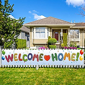Labakita Welcome Home Banner Housewarming, Welcome Home Decorations for Hospital/Military/Navy/Marine Corps/Marine Boot-camp/Army/National Guard/Air Force, Welcome Home Sign