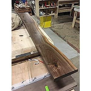 Live Edge Floating Shelf - Brackets Included - Width 9"-12" inches (Walnut, 48 inches)