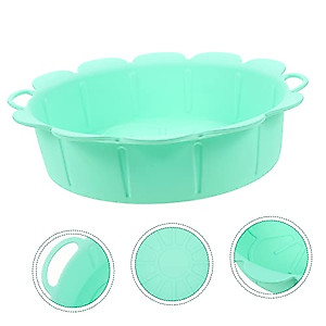 HEMOTON Air Fryer Pan Perforated Baking Sheet Toaster Oven Toaster Oven Pans Air Fryer Silicone Liner Oven Pot Air Fryer Silicone Basket Air Fryer Liner Washable Air Fryer Mat Silicone Pot