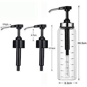 Sauce Squeeze Bottle, No Drip,Lead-Free Glass Bottles,17 Ounce Big Olive Oil Dispenser Bottle Set, Ketchup Salad Dressing Honey Oil Presser,Sticky Sauce Squeeze Bottle for Kitchen and BBQ(2 Pack)