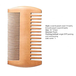 Natural Wood Hair Brush Hair Comb For Men Beard Care Anti-Static Wooden Comb Brushing Hair Care Tools