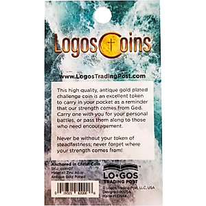 Anchored in Christ, The Lord is My Rock, I Know The Plans I Have for You, Antique Gold Plated Challenge Coin, Jeremiah 29:11 Graduation Gift