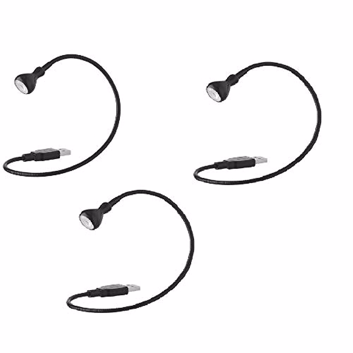 IKEA JANSJO LED USB lamp, Black (Black, Set of 3)