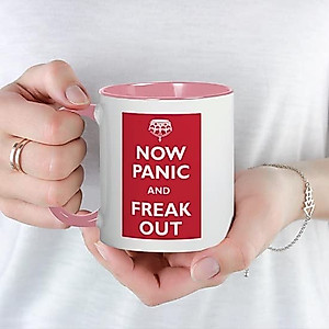 CafePress Now Panic And Freak Out Mug Ceramic Coffee Mug, Tea Cup 11 oz