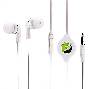 Wired Retractable Earphones w Mic Earbuds Headphones [3.5mm] works for iPod Nano 5th, 6th, 7th, iPod Touch 1st, 2nd, 3rd, 4th, 5th, 6th, 7th Gen, Galaxy A14 A23 A52 A12 A42 A32 S10 S9 S8 , iPhone 6/6S