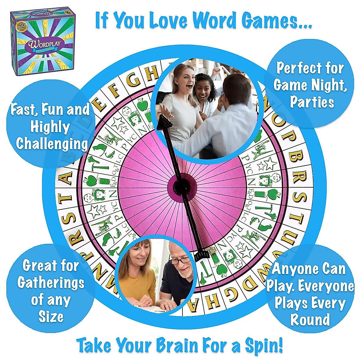 Wordplay – The Ultimate Fast-Paced Word Challenge Board Game for Family & Friends – Adult & Family Game Night Fun